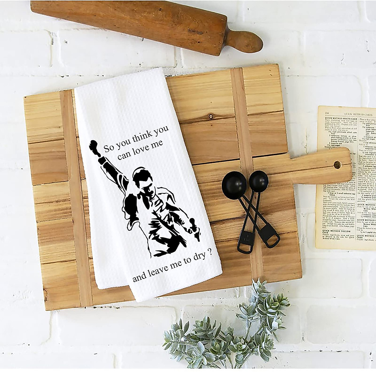 WCGXKO Song Lyrics Inspired Kitchen Towel So You Think You Can Love Me and Leave Me to Dry Dishcloth (Leave Me to Dry)