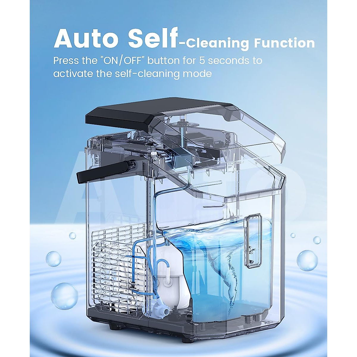 COWSAR Nugget Ice Maker Countertop, Chewable Nugget Ice Cubes Machine, Quick Ice Making 34Lbs/Day, Self-Cleaning, Portable Ice Machine for Home Kitchen Office Party