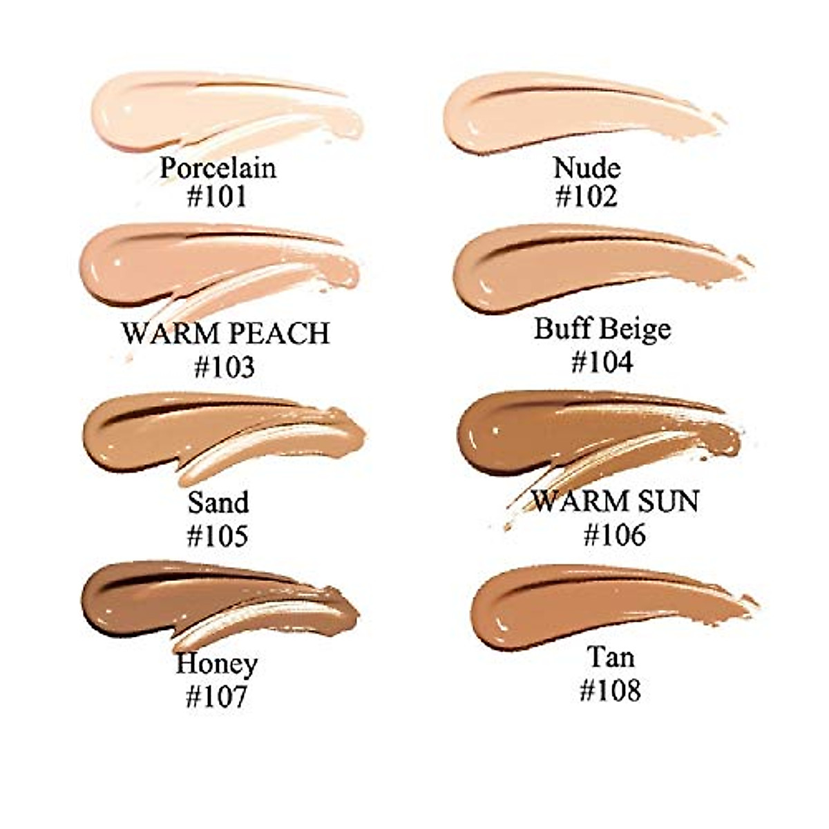 2 Pack PHOERA Foundation 104 Buff Beige Makeup,Full Coverage Foundation for Women and Girls