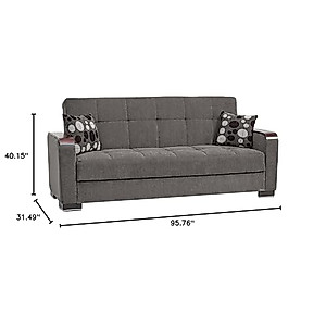 Sweet Home Stores Sofa Bed, Sofabed, Gray-319