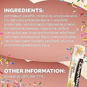 ChapStick Bulk Lip Balm, Cake Batter, 12-Pack – Delicious & Sweet Lip Moisturizer for Dry Lips, Birthday Gifts, Stocking Stuffers, 0.15