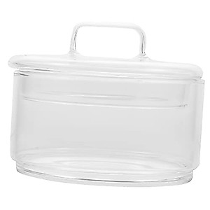 YARNOW Soup Bowl Clear Oatmeal Bowl Glass Steam Bowl Clear Glass Cereal Bowls Mixing Bowls Glass Trifle Bowl Glass Trifle Bowl Glass with Lid Clear Bowls Glass Salad Bowls Glass Bowl Mini