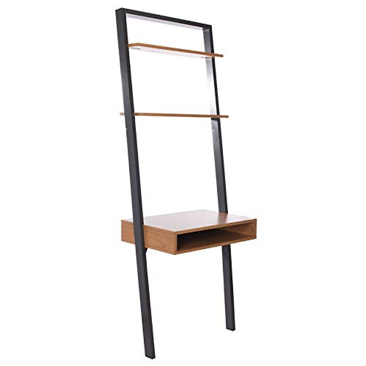 Safavieh Home Collection Kamy Natural and Charcoal 2-Shelf Leaning Desk DSK9401A