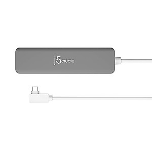 j5create 5 in 1 Compact USB-C Hub, Type C Adapter with 4K HDMI, 2 USB 3.0 Ports, SD and microSD Card Reader, for MacBook Pro, MacBook Air, XPS, Chromebook, and Other USB C Windows Laptops (JCD372)
