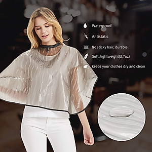 Short Makeup Comb Out Cape Bib, Salon Hair Dye, Shampoo, Chemical Capes Waterproof