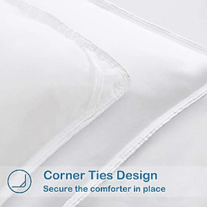 California Bedding All Season Cotton Finish Comforter Set | Alaskan King 132x120 Inch | Down Alternative 1 Duvet Insert & 2 Pillow Cover | 8 Corner Tabs | Microfiber Fill, Brown/Choco Solid