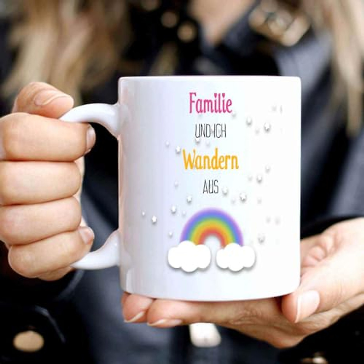 Inspirational - Emigration Quote Gift Idea for Daughter-in-laws on Graduation - Grey Multicolor Unisex Sweat 11 Oz White Ceramic Coffee Mug