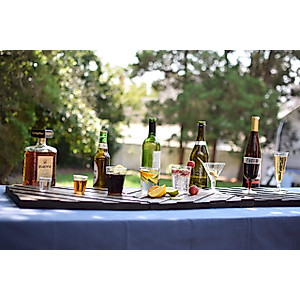 Crown Display Exquisite 2 Oz. Disposable Plastic Shot Glasses - Square Bottomed - (20) Party Shooter Glasses