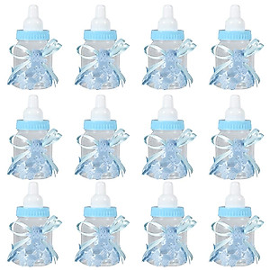 Baby Shower Bottles, Bottle Candy Gifts Decorations, Mini Bottle C and y Gift Box, 12 Pcs C and y Bottle for Baby Shower Favors Fillable, Used for Girl Boy Newborn Birthday