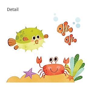 DECOWALL DS-8009 Sea Adventure Kids Wall Stickers Wall Decals Peel and Stick Removable Wall Stickers for Kids Nursery Bedroom Living Room (Small) d?cor