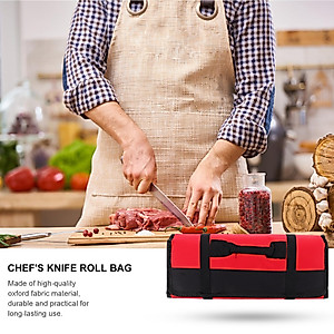 Luxshiny 22 Slots Chef Knife Roll Bag, Portable Knife Cases Organizer Knife bag holders Knife Roll Case Pocket Chef Knife Carrying Case Roller Bag