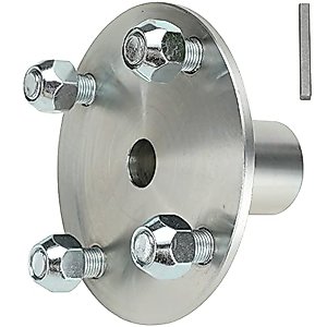 GREHUA Sprocket Axle Brake Hub Adapter 4" x 4" with 2-3/4" Hub 1/4" Keyway and 1" Bore to 3/4" Step Down for Predator 212cc 196cc 6.5Hp Dune Buggies Drift Trike Heavy Duty Go Kart Cart Parts Racing