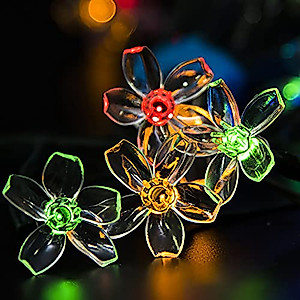String Light, 2Pcs String Light 5M/16.4Ft 50 Led Sakura 8 Lighting Modes Lamp String Lighting Chain Decoration Bulb for Home Party Garden-