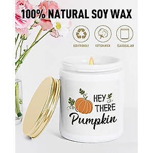 Christmas Gifts for Women - Christmas Candle, Hey There Pumpkin Candle, Christmas Decoration for Parties, Bars, Indoor and Patio, Lavender Scented Candle for Christmas Home Decor, Pumpkin Candle