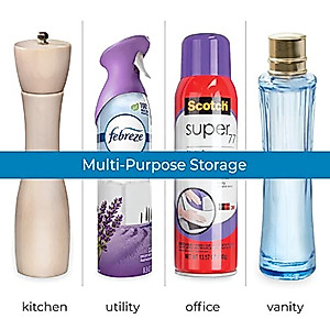 iDesign 64140 iDesign Linus Plastic Expandable Multi-Level Spice Rack, 3-Tiered Customizable Organizer for Kitchen, Bathroom, Office Cabinet and Countertop, 26.29" x 9.50" x 4.11" extended, Clear