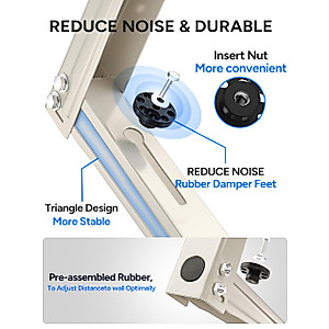 Toutgood Mini Split Wall Mounting Strong Bracket for 12000 Btu to 24000 Btu Outdoor Ductless Mini Split Air Conditioner Heat Pump AC Systems, Max 490 Lb Capacity