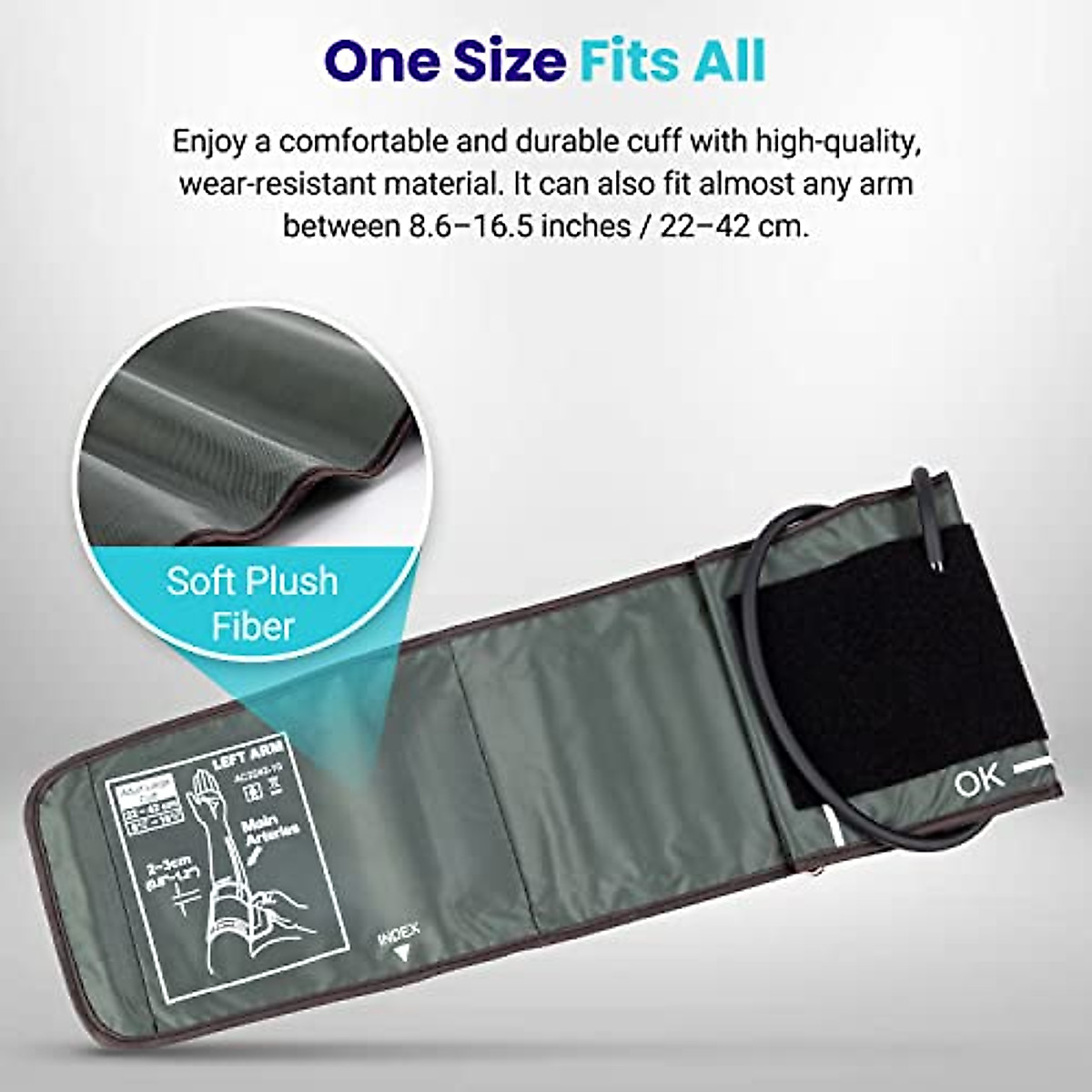 Blood Pressure Monitors for Home Use XL Cuff, Bluetooth Machine by Etekcity, FSA HSA Approved Products, Adjustable Cuff Large Upper Arm Friendly, Smart Unlimited Memories in App, Dual Power Sources