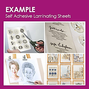 Self Adhesive Laminating Sheets 11 x 17 inch, 10 Pack, 4mil Thickness, No Heat, No Machine Laminating Sheets Self Sealing by HA SHI