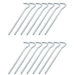 BESPORTBLE 12pcs Tent Pegs Canopy Pegs Anchor Tent Peg Large Tent Stakes Camping Stake Long Tent Stakes Camping Safety Stakes Heavy Tents Awning Rope Fixing Nails Shade Safety Pile
