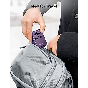 MOMAX Universal Travel Adapter, 70W GaN Travel Plug Adapter with UK,EU,AU,US Plugs, 3USB-C PD & 2USB-A QC International Adapter Charger, International Adapter for Laptops Phones Vision Pro, Purple