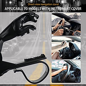 HAOYAYA Car Leopard Form Navigation Dashboard Phone Holder 360 Degree Rotating Phone Mount Stand Bracket-Best Xmas Gifts(Black)