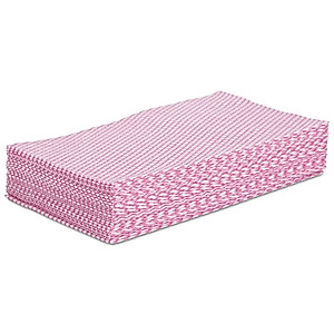 Boardwalk BWK-N8140 12 in. x 21 in. Foodservice Wipers - Pink/White (200/Carton)