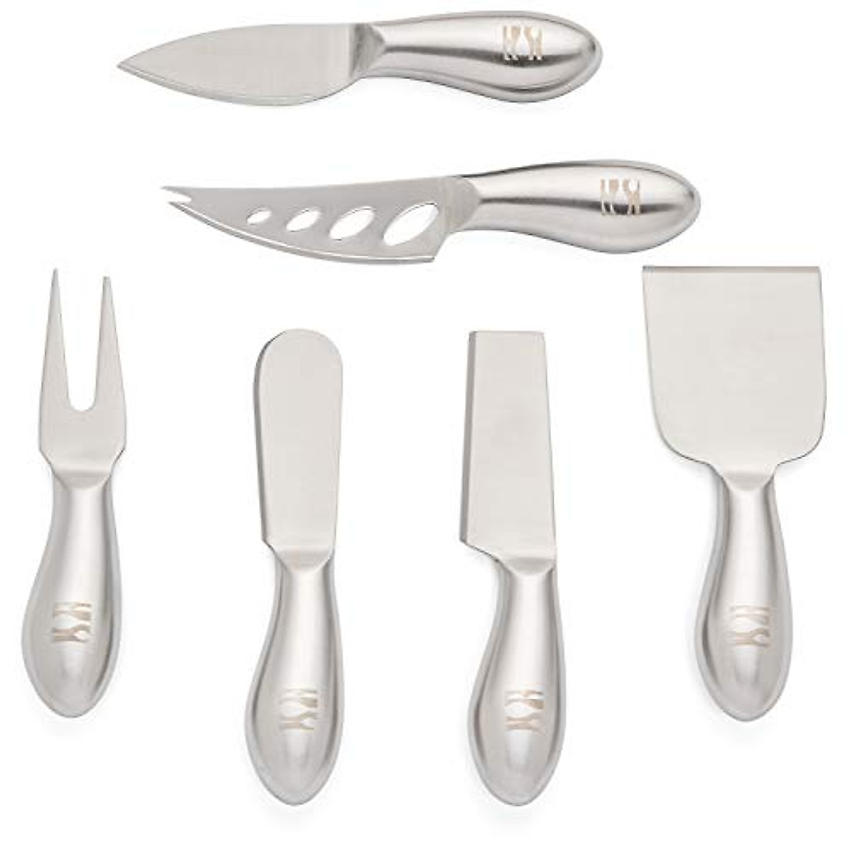 Hudson Essentials Stainless Steel Cheese Knife Set – 6 Knives
