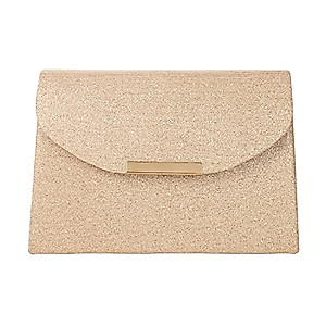 ZHANNI Women's Evening Bag Party Clutches Wedding Purses Cocktail Prom Handbags with Frosted Glittering(Rose Gold)