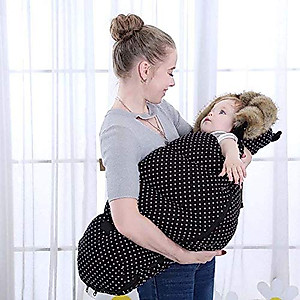 Baby Bunting Bags Universal Pram Footmuffs Winter Warm Windproof Waterproof Baby Sleeping Bag Suitable for Pushchairs, Strollers, Prams, Buggy, Car Seat (Black)