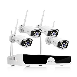JOOAN 3MP Security Camera System Wireless,8CH NVR 1296P Security System(Clear than 1080P) with Audio,Great Night Vision, Motion Detection Email Alarm