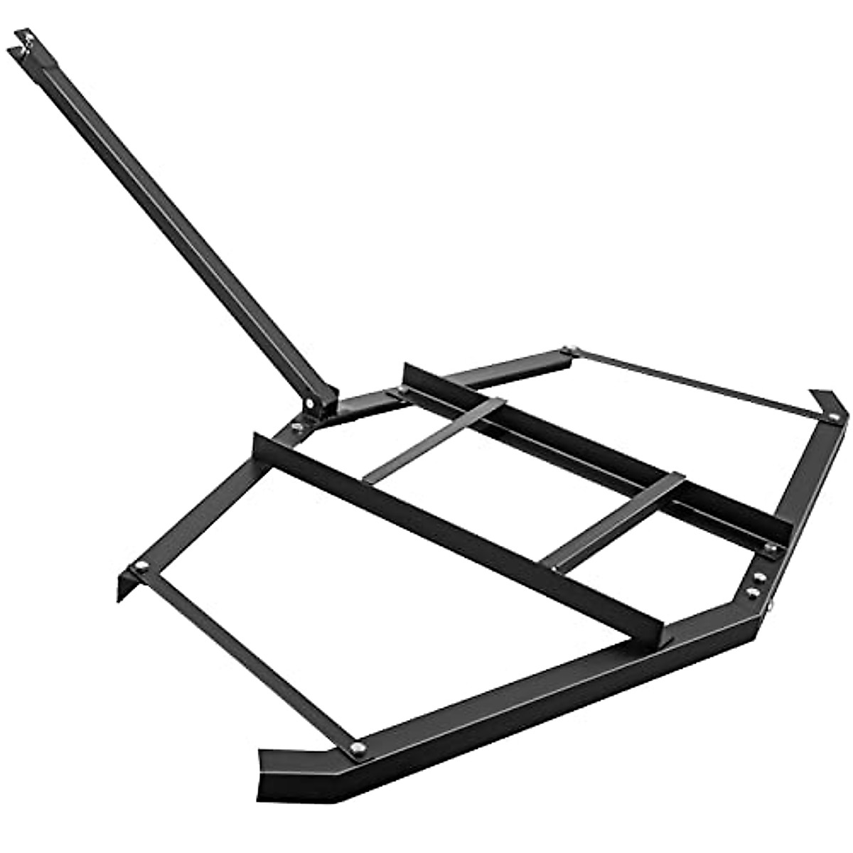 VEVOR Driveway Drag 66" Width, Tow Behind Drag Harrow 35" Length, 4" Height, Driveway Tractor Harrow with 2 Adjustable Bars, Heavy Duty Steel, Driveway Grader for ATV, UTV, Garden Lawn Tractors