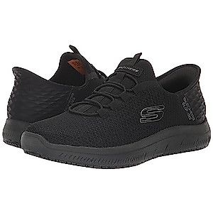 Skechers Men's Hands Free Slip-Ins Summits SR Colsin Food Service Shoe, BBK, 9.5 Wide