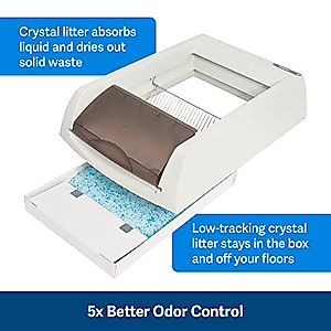 PetSafe ScoopFree Ultra Self-Cleaning Cat Litter Box – Automatic with Disposable Tray – Taupe Covered
