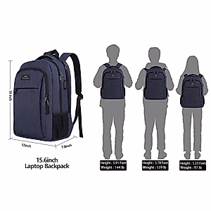 MATEIN Laptop Backpack,Slim Travel Backpack with Laptop Compartment for Men Women,College Daypack Gift Computer Bag fits 15.6 Inch Notebook, Blue