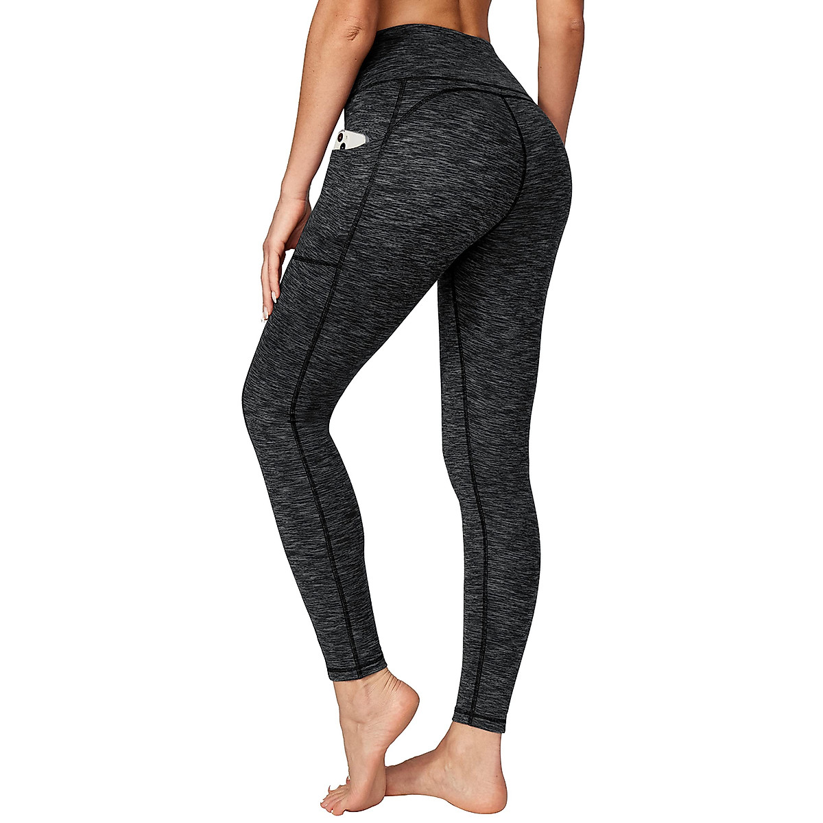 Ewedoos Womens Yoga Pants High Waisted Leggings with Pockets Workout Leggings for Women Tummy Control Compression Pants Charcoal