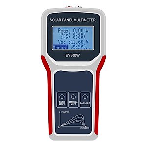 KAOLALI Solar Panel Tester EY800W Upgraded Multimeter LCD Display MPPT Tester for Photovoltaic Panel with Power Protection and Multifunction LCD Screen