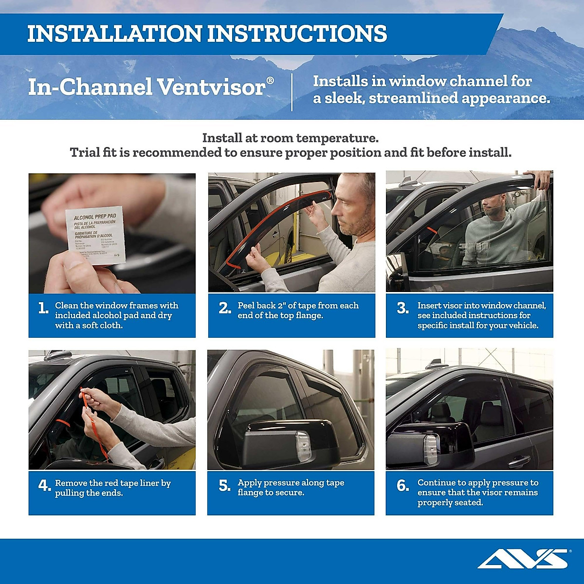 Auto Ventshade 192100 In-Channel Ventvisor - 2 Piece