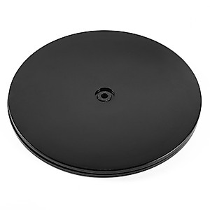 HSTECH 9” Lazy Susan Turntable Black Acrylic Ball Bearing Rotating Tray for Spice Rack Table Cake Kitchen Pantry Decorating TV Laptop Computer Monitor, 50-lb Load Capacity (360˚ Rotation)