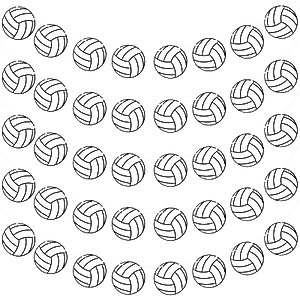5 Pieces Basketball Party Decorations Happy Birthday Banner Supplies Sports Basketball Themed Banner Sports Basketball Game Party Decorations Birthday Photo Prop Pennant Supplies (Volleyball Style)