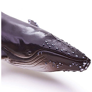 AIKENR Humpback Whale Toy Model, Ocean Animals, 14 Inches Soft Squeezable Bath Toys, Soft Hand-Painted Skin Texture Sea Life Collection, Party Favors