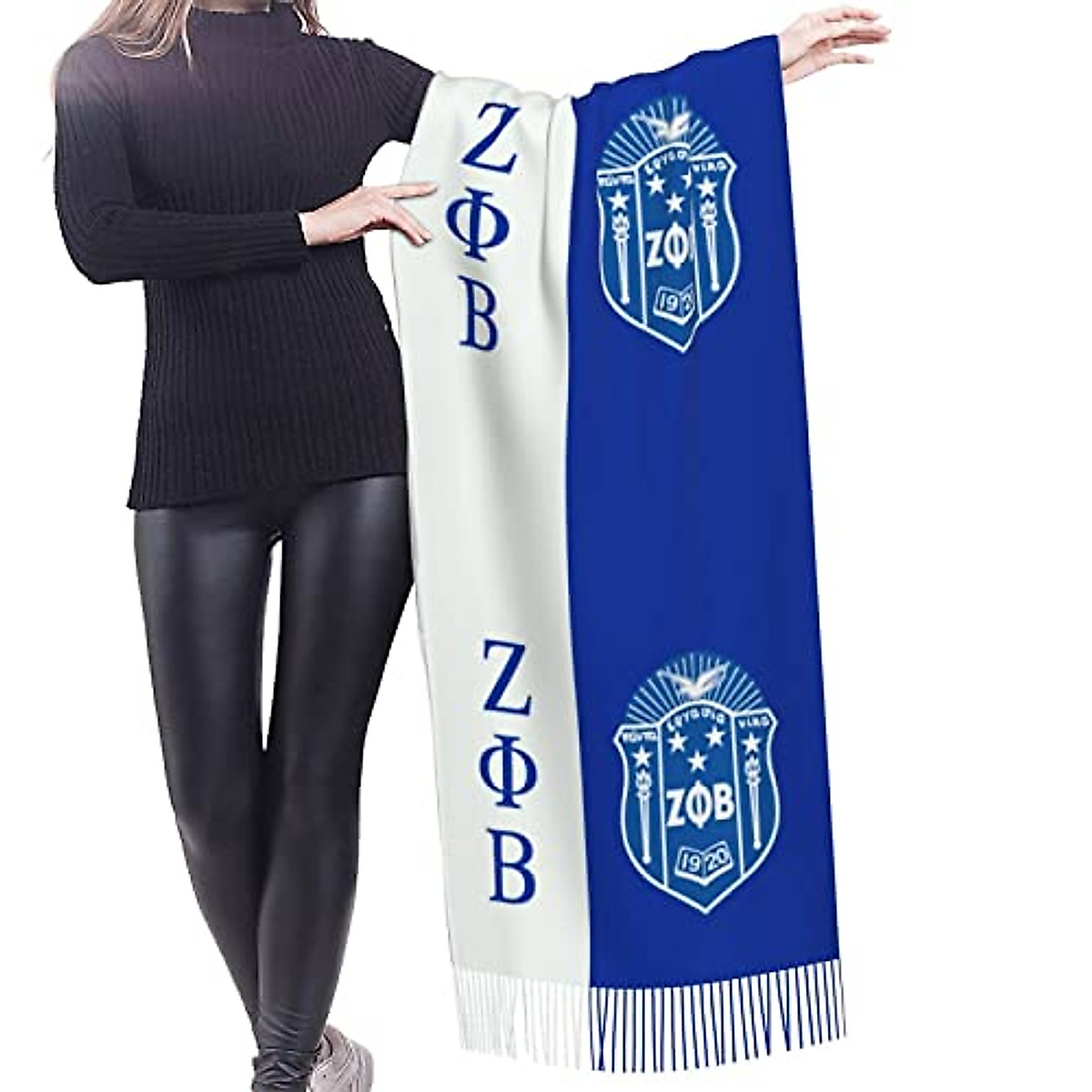 1920 Sorority Gifts Paraphernalia For Women Fall Winter Cashmere Feel Scarf Large Long Shawl Wrap Soft Warm Big Scarves