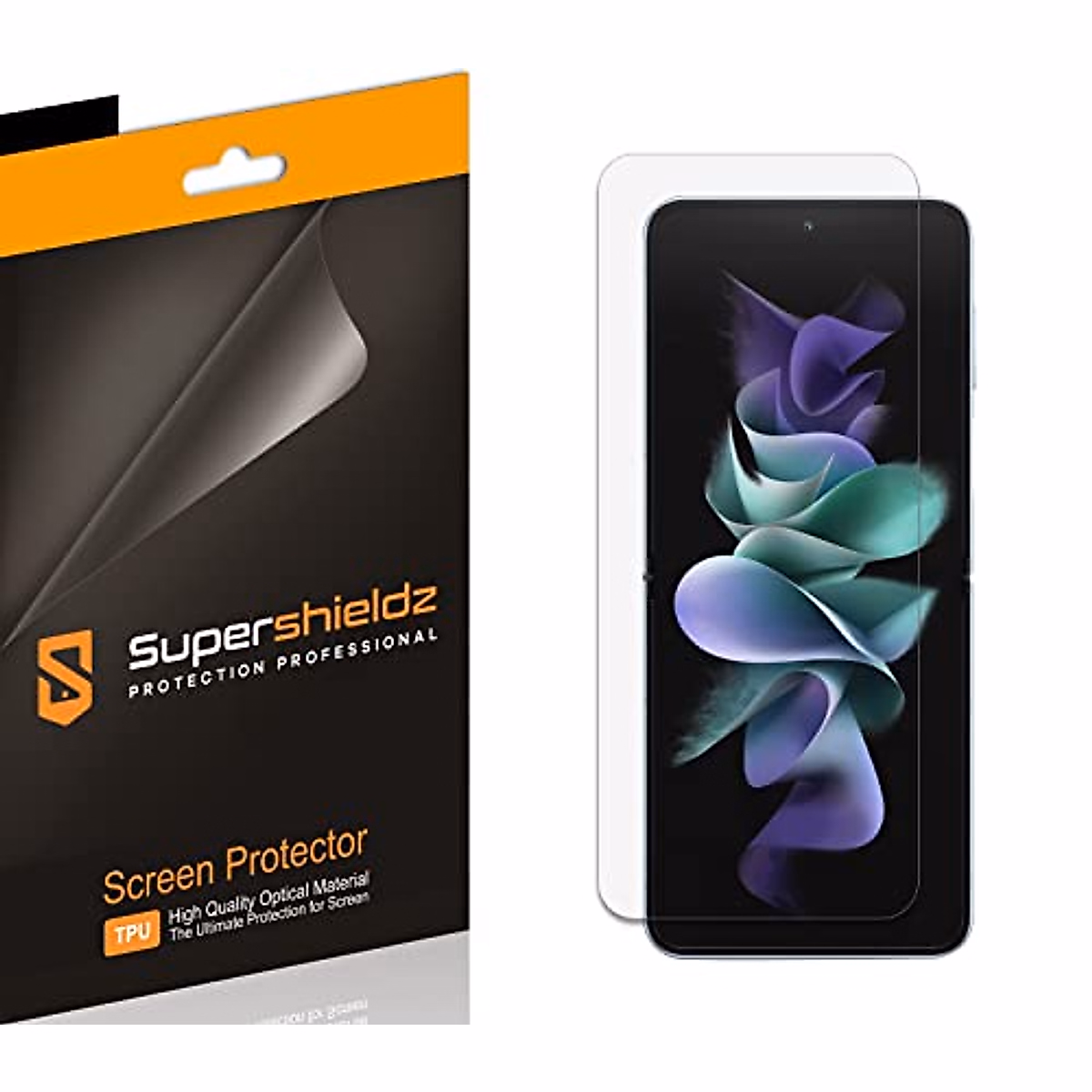 Supershieldz (2 Pack) Designed for Samsung Galaxy Z Flip 4 5G Screen Protector, High Definition Clear Shield (TPU)