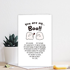 Ulbeelol You Are My Boo Card, Halloween Love Card, Halloween Anniversary Card, Funny Halloween Card for Husband Boyfriend...
