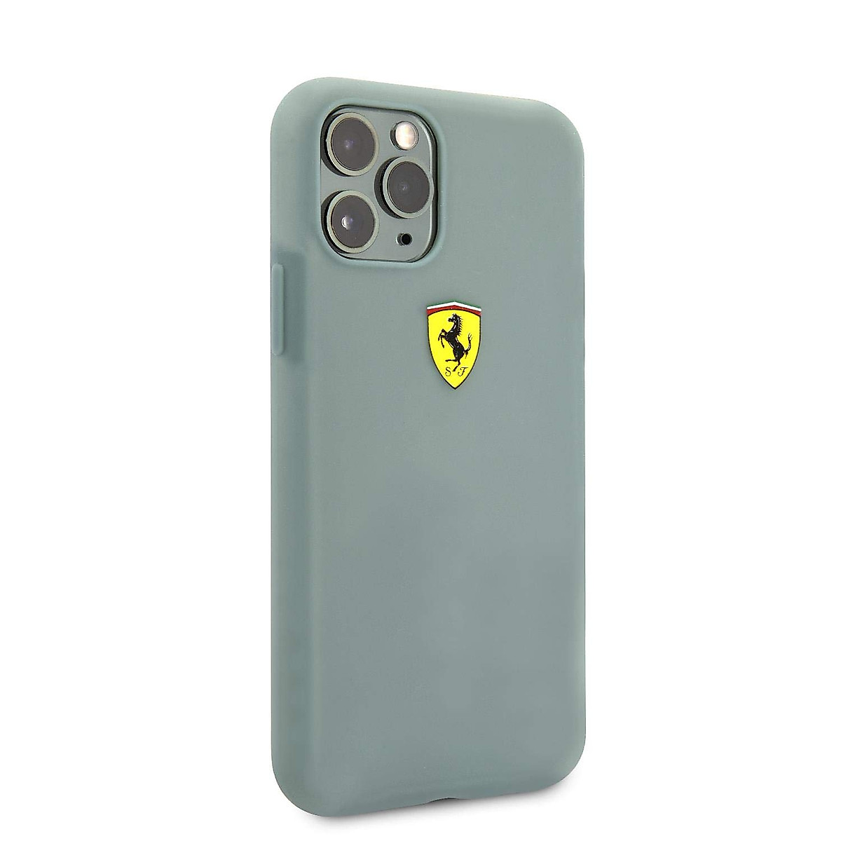 Ferrari Phone Case for iPhone 11 Pro in Green on Track, Silicone Smooth & Anti-Scratch Protective Case with Easy Snap-on, Shock Absorption & Signature Logo