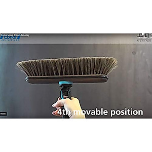 Swiss UX Move Broom Smokey Full Horse Hair with 5 Piece Aluminum Handle, by Nessentials