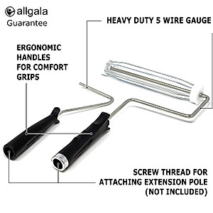 Allgala 12-Piece Premium Painting Roller Kit Set with Roller Frames, Covers, Steel Tray, Brush, Mixer, Masking Tape etc - TH10302