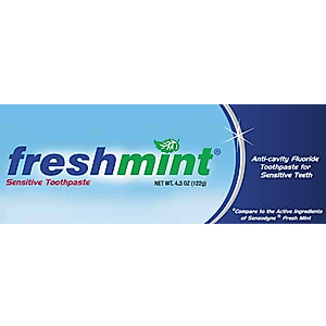 Freshmint 4.3 oz. Sensitive Anticavity Fluoride Toothpaste Individually Boxed