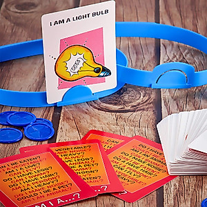 Sumind Headband Game Fun Guessing Game Quick Question Game Set Includes Headbands, Picture Cards, Scoring Coins, Sand Clock (Classic Style)