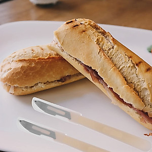 EOPER Bakers Lame Bread Tool 10 Pieces Western Style Curve Bread Knifes Dough Scoring Bread Slicer Tool with Plastic Protective Cover Baking Sourdough Razor French Cutter For Bread Bakers