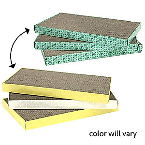 Kitty City XL Wide Corrugate Cat Scratchers 3 Pieces, Cat Scratching, Cat Scratch Pad, Door Clips